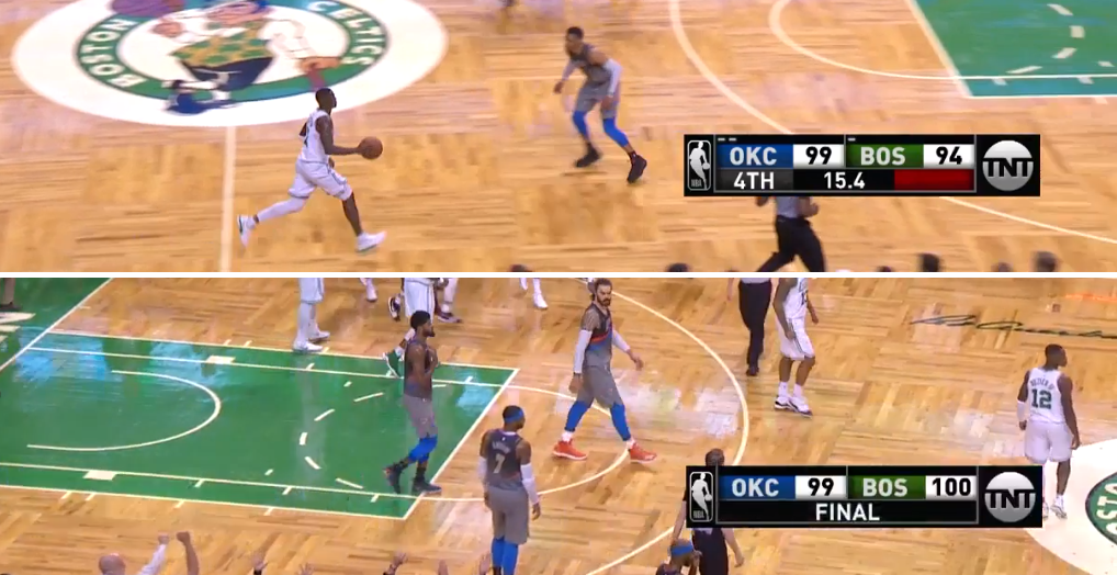 Le Thunder choke totalement à Boston : mener de 5 points à 15 secondes ...