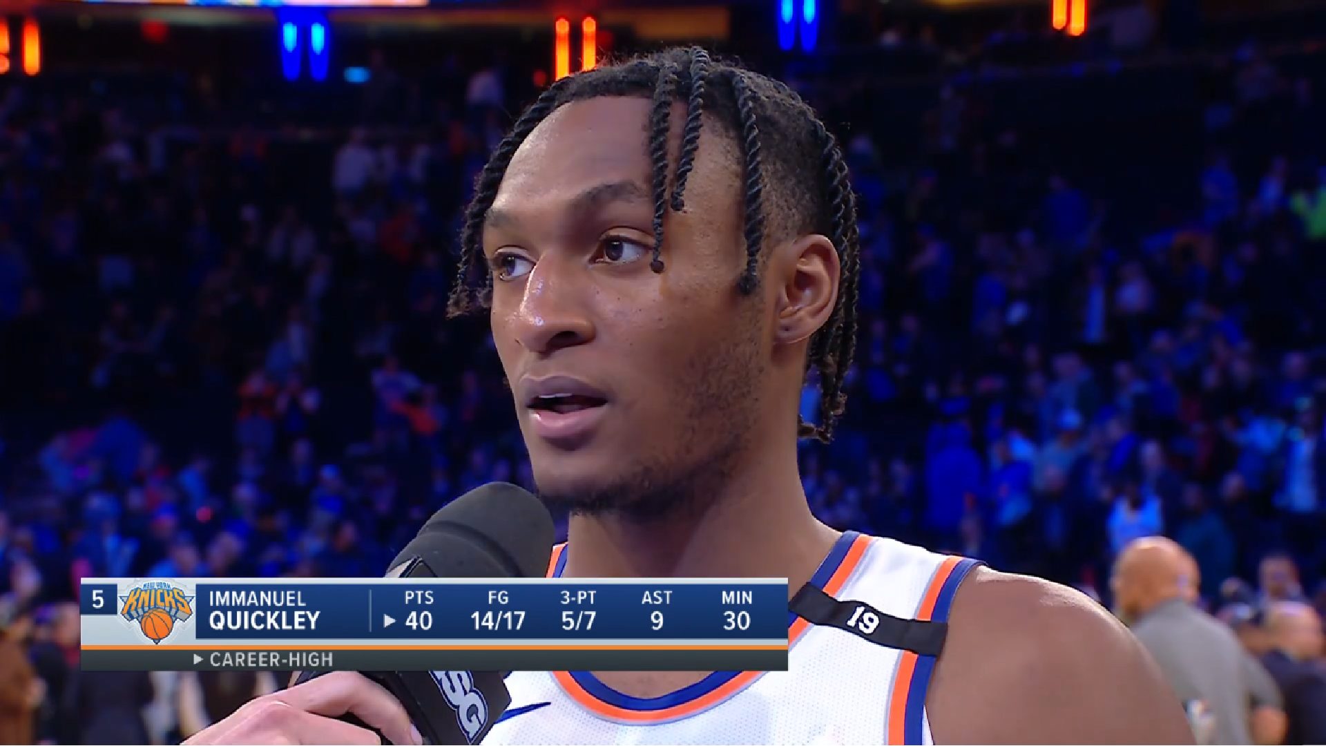 Immanuel Quickley met le feu aux Rockets : 40 points, 9 passes à 78% au ...