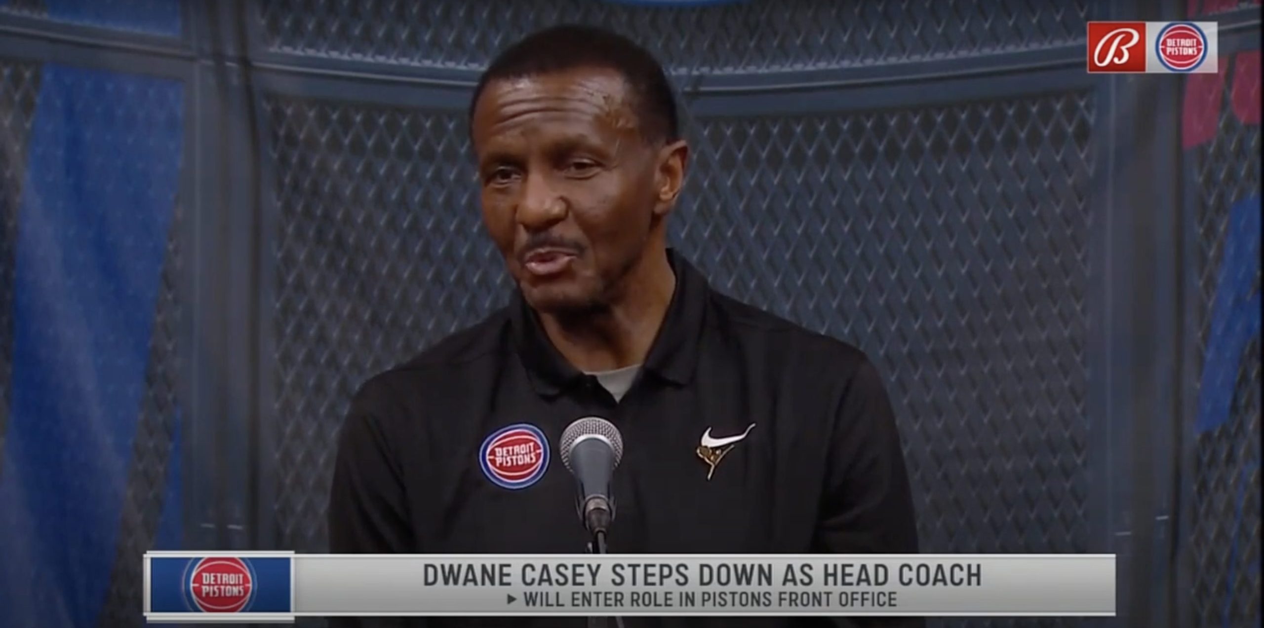 Dwane Casey n'est plus le coach des Pistons mais intègre leur front-office