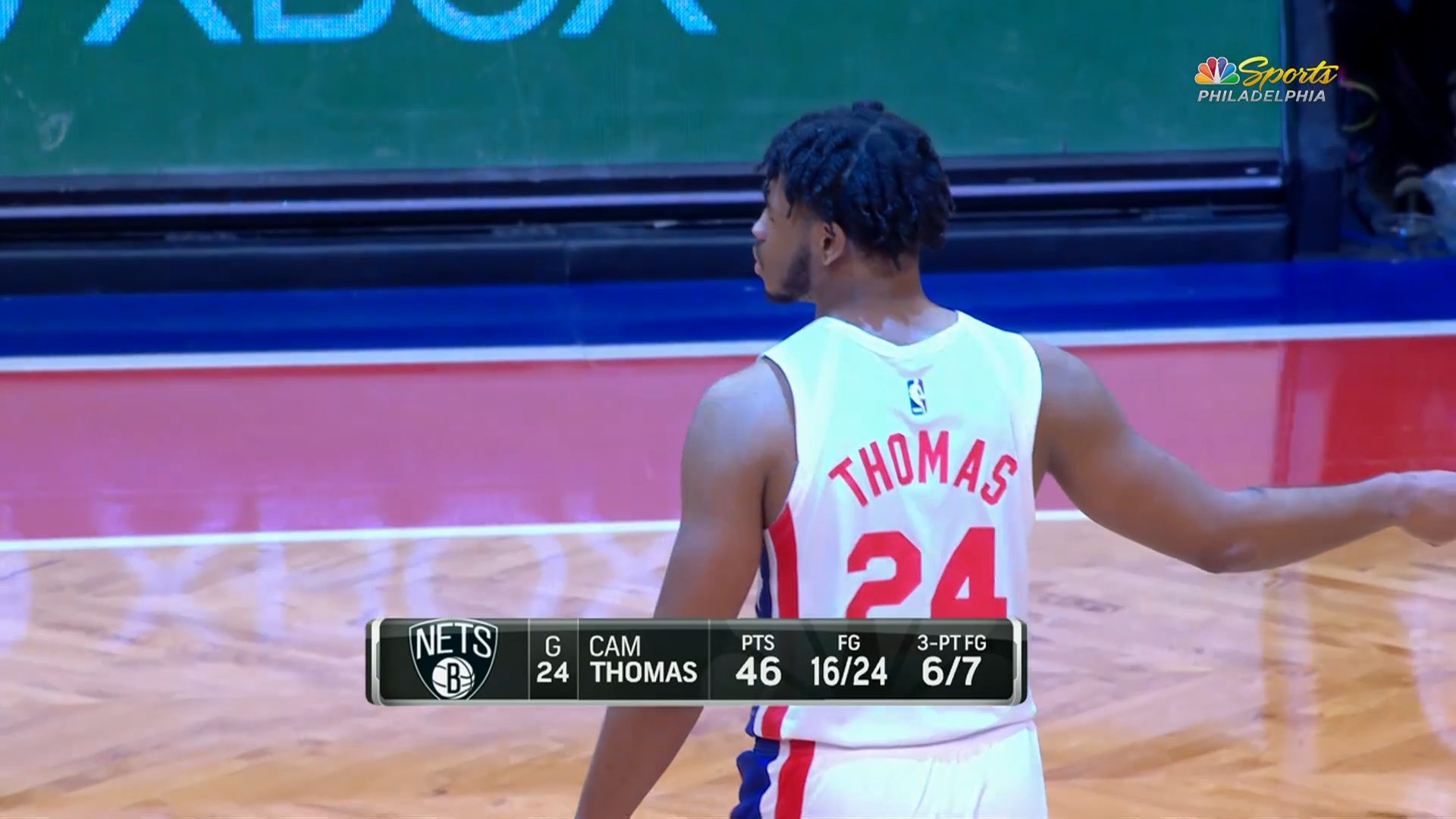 Cam Thomas termine sa saison régulière avec 46 points contre Philly