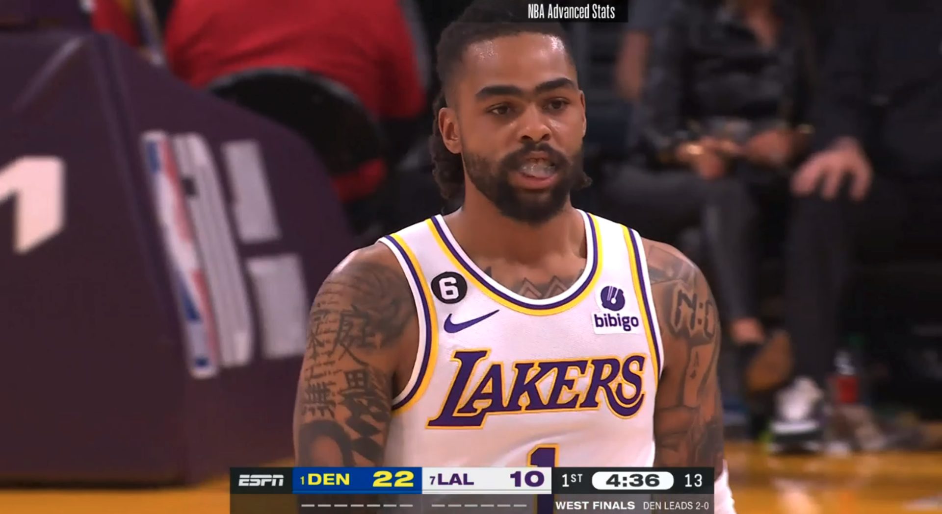 "D'Angelo Russell's Struggles in Lakers vs Nuggets Conference Final ...