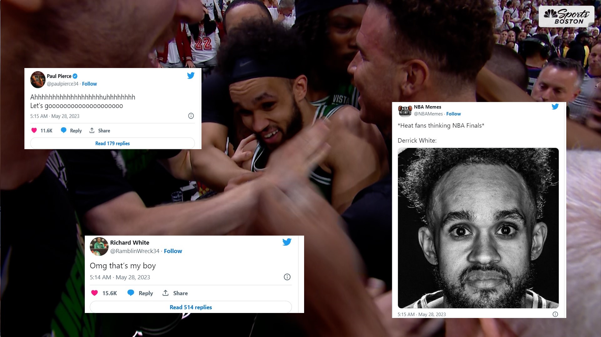 Les meilleures réactions Twitter suite au buzzer de Derrick White