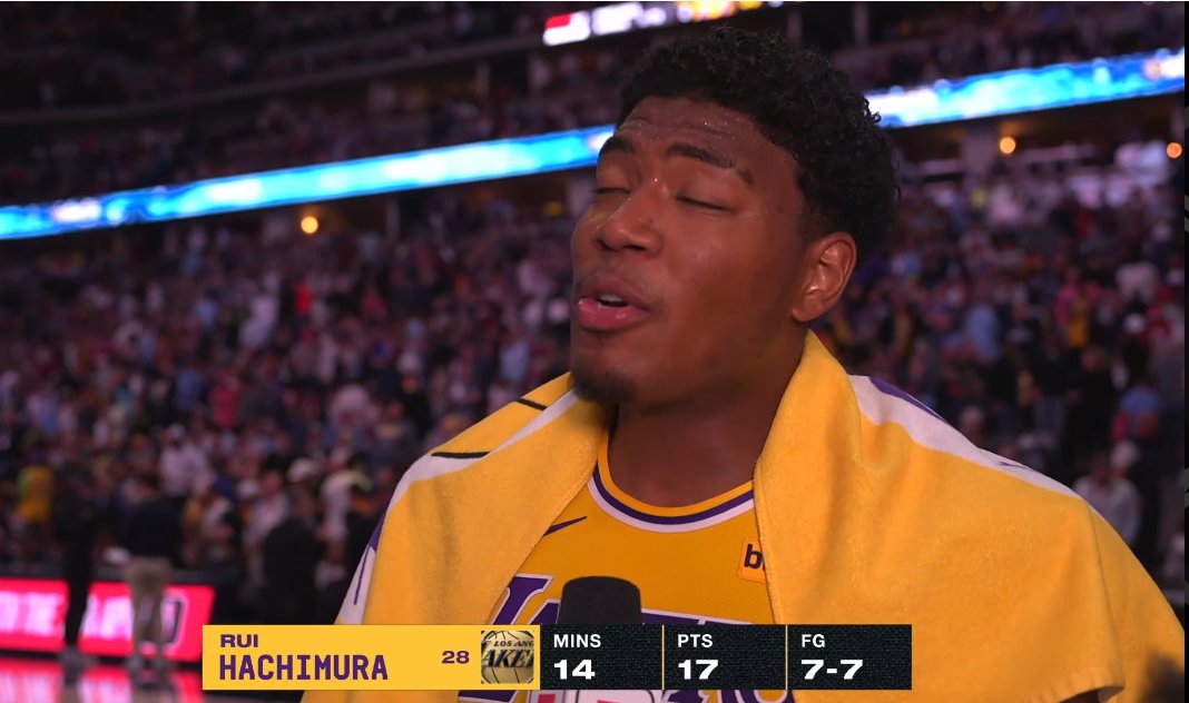 Rui Hachimura, facteur X des Lakers : 21 points, 5 passes à 8/10 au tir