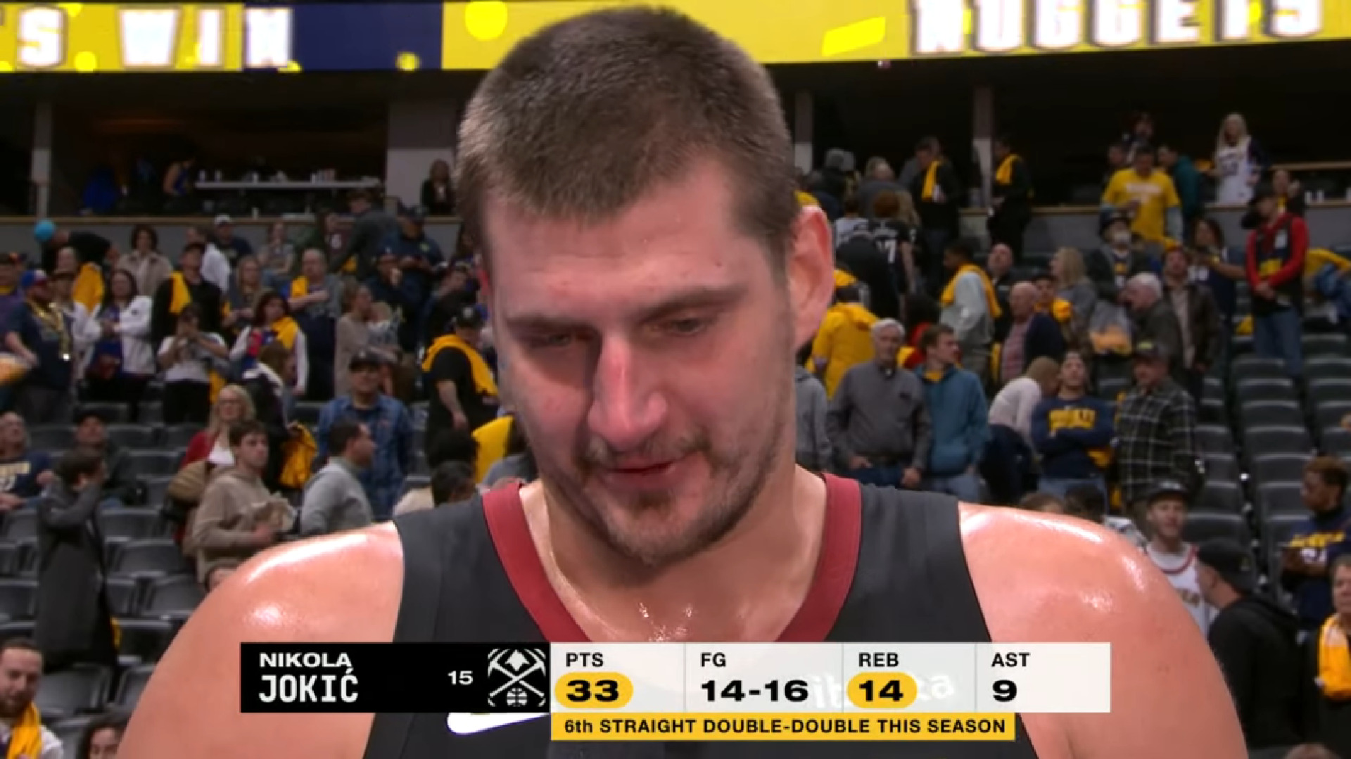 Nikola Jokic assomme les Mavs : 33 points, 14 rebonds, 9 passes