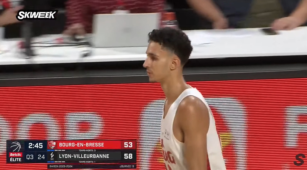 Zaccharie Risacher a brillé face à l'ASVEL (15 points à 6/7 au tir)