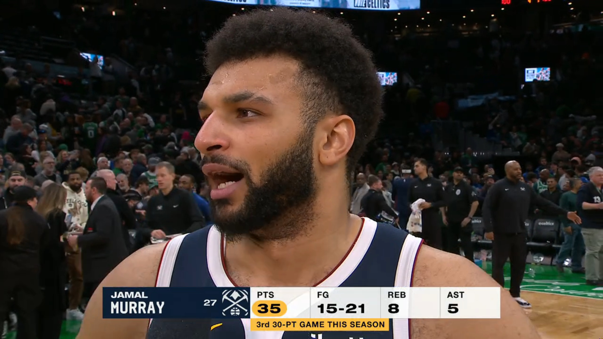 Jamal Murray et Nikola Jokic mettent fin à l'invincibilité de Boston à ...