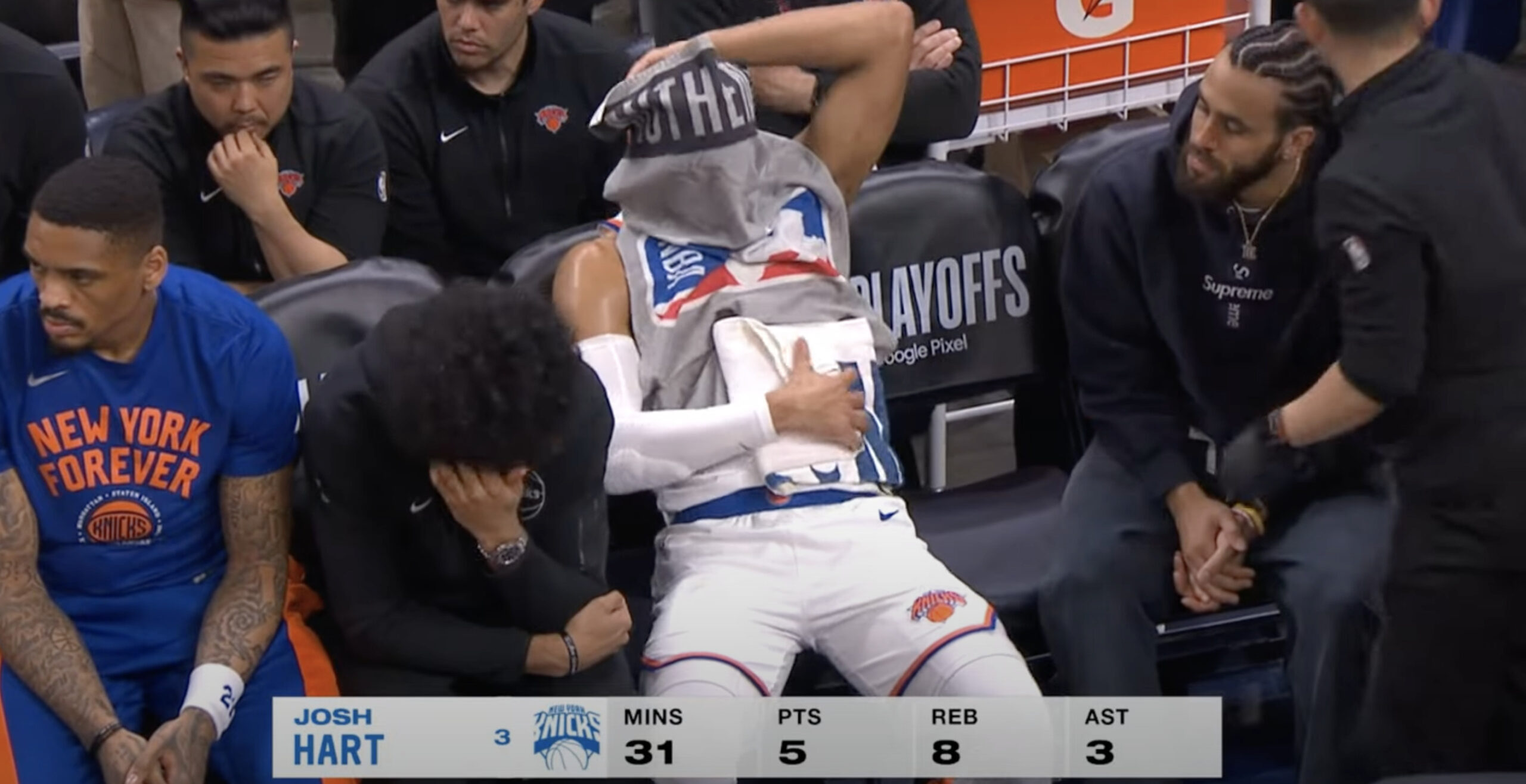 Josh Hart blessé aux abdominaux, New York retient son souffle