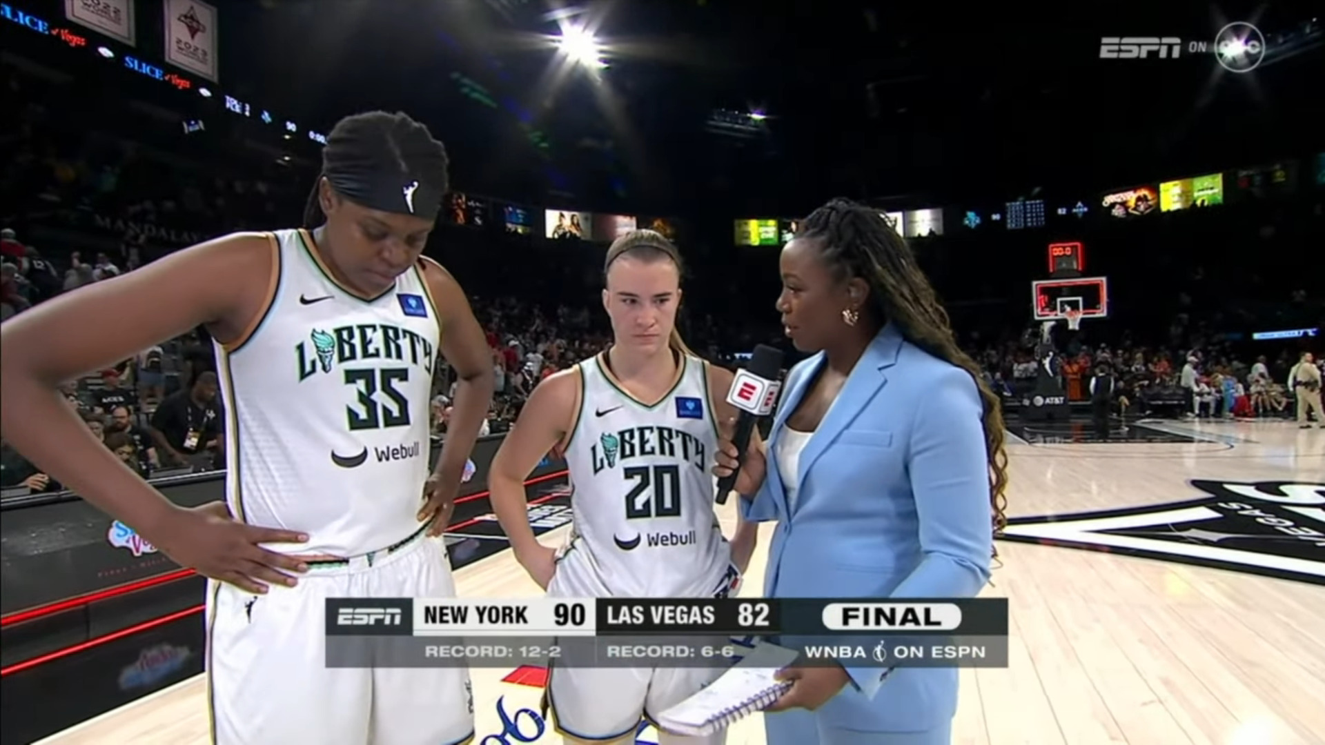 WNBA : le Liberty enfonce les Aces dans le remake des Finales 2023