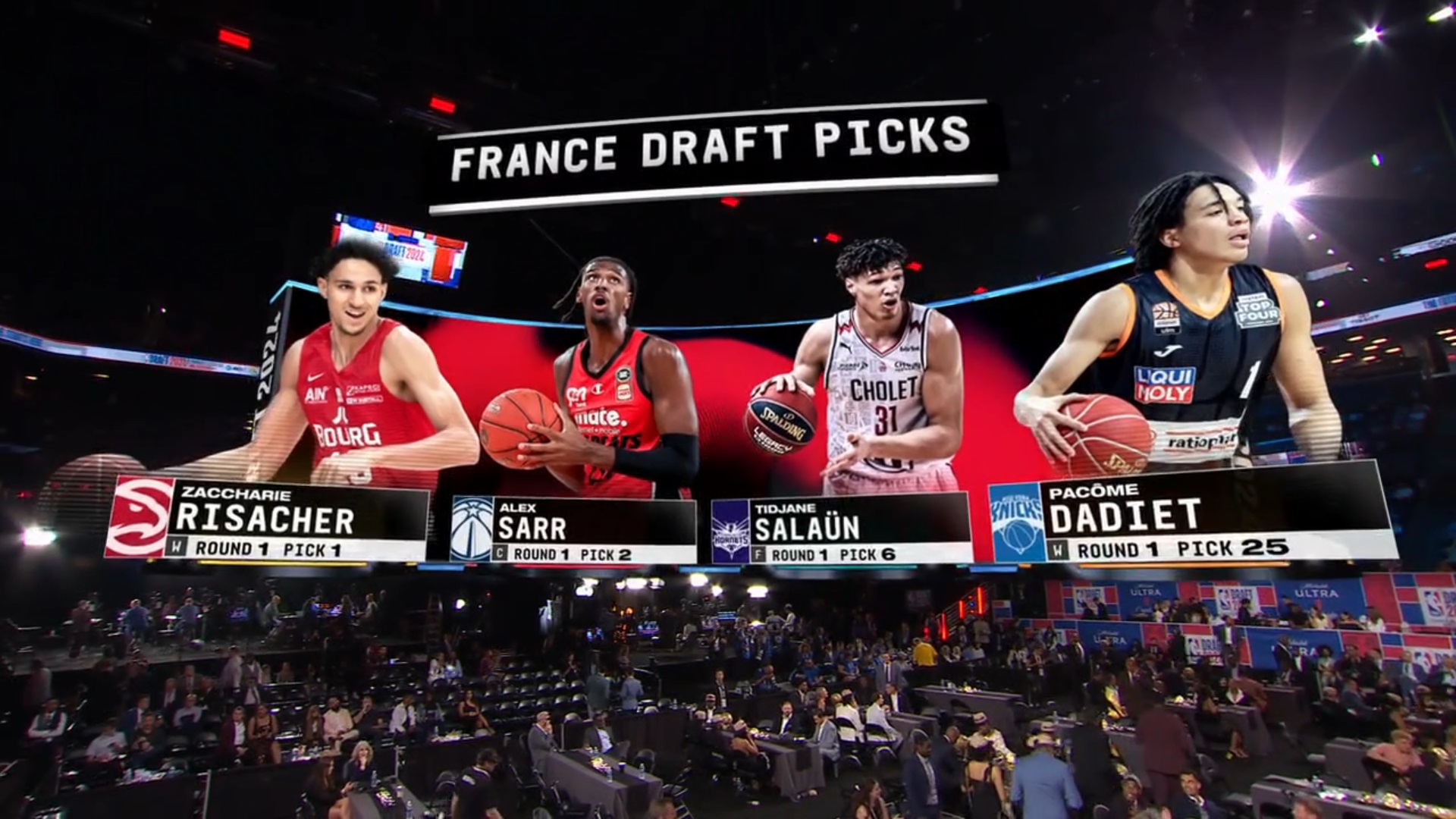 4 Français sélectionnés au premier tour de la Draft NBA 2024