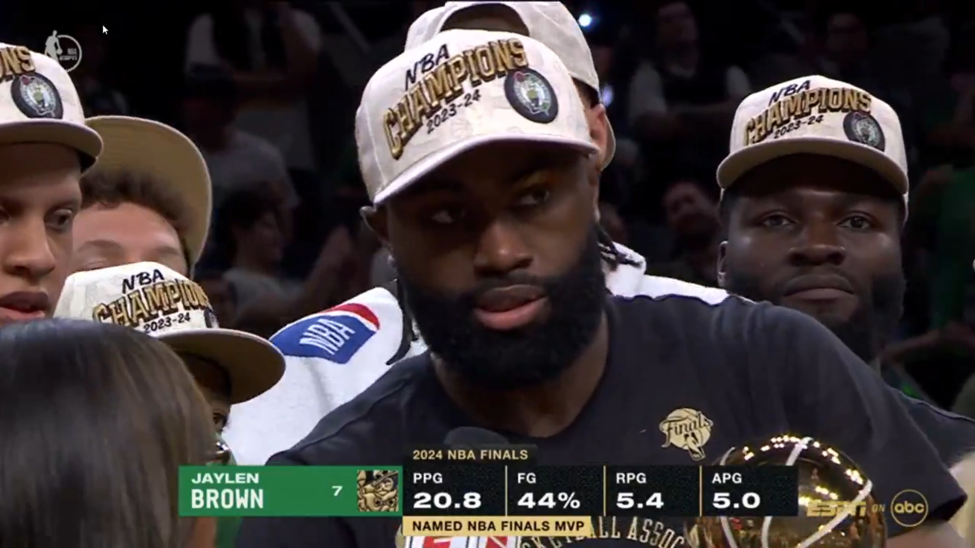 Jaylen Brown élu MVP des Finales NBA 2024