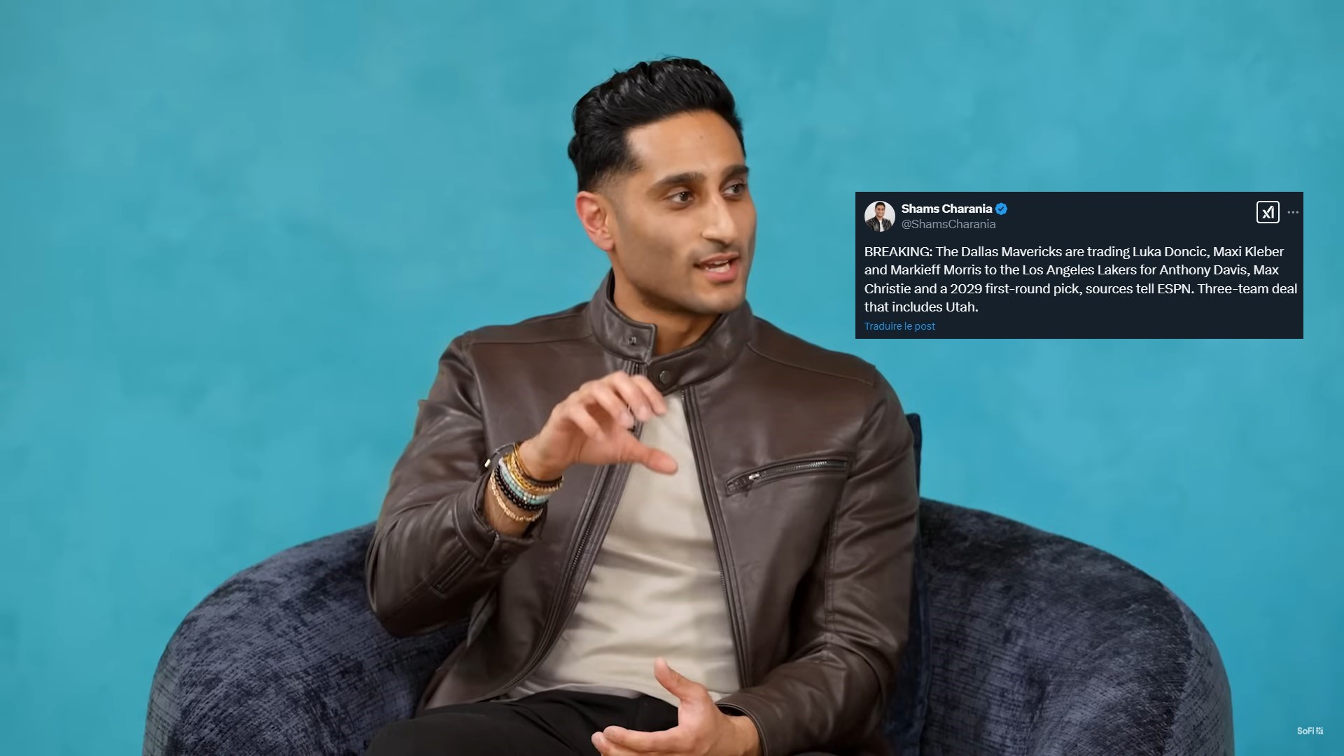 Shams Charania revient sur l'annonce du transfert de Luka Doncic