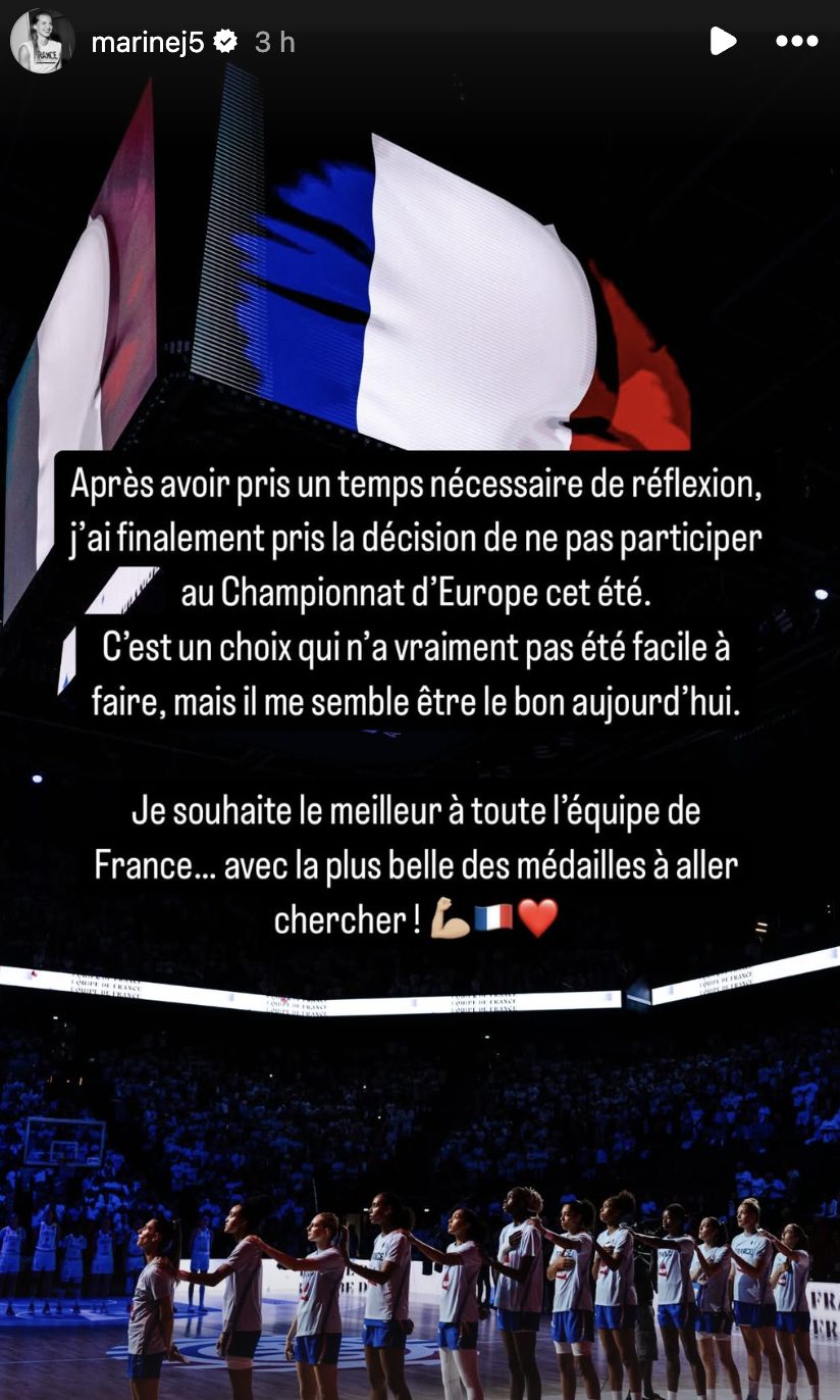 Marine Johannes ne participera pas à l'EuroBasket 2025